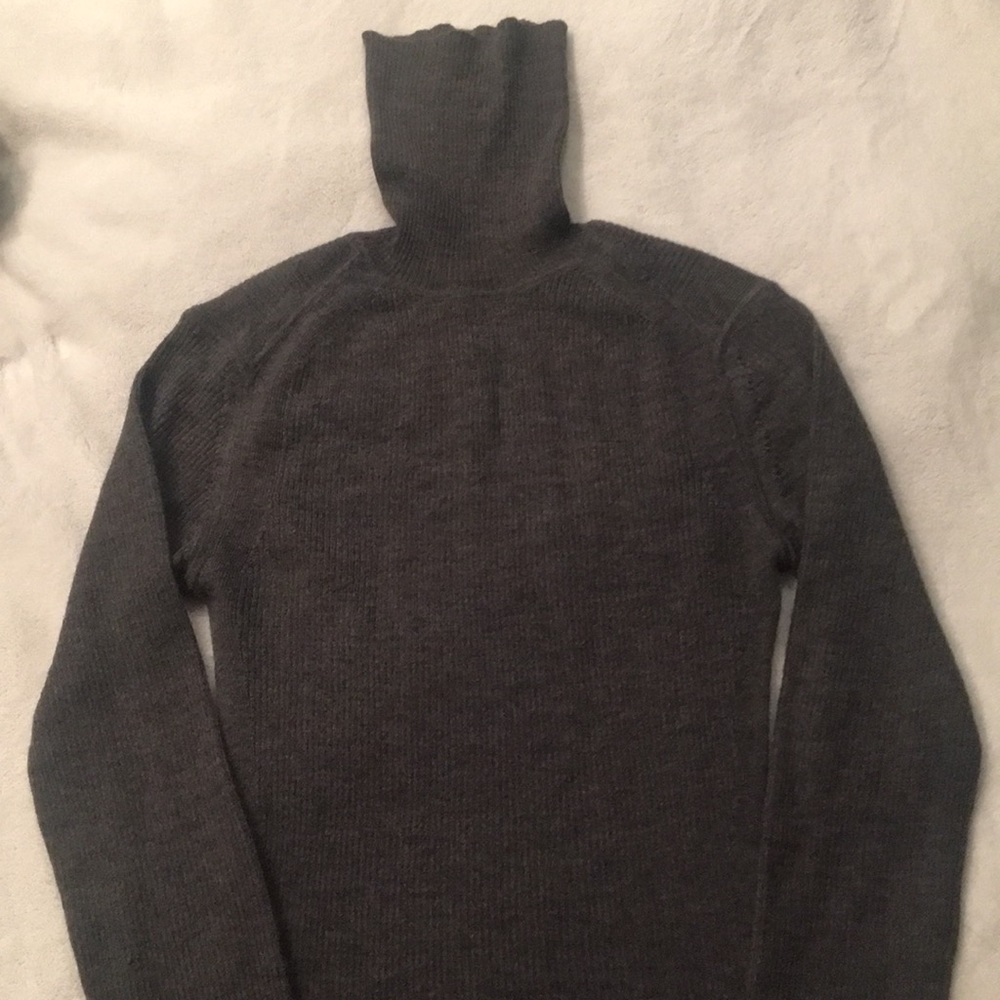 Kate Spade Saturday Gray Ribbed Turtleneck Sweater - Gem